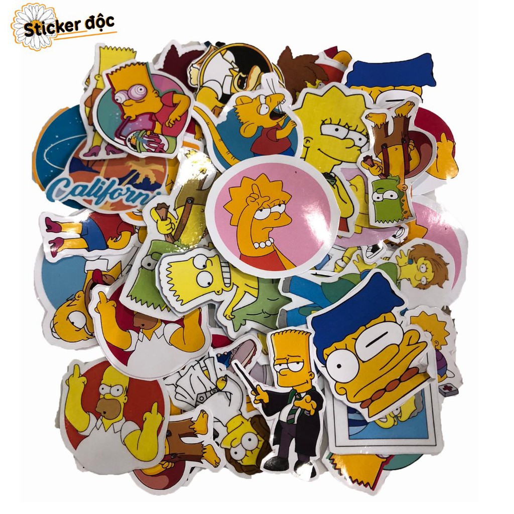 Sticker SimpSons chống nước cao cấp bền đẹp phong cách The SimpSons ...