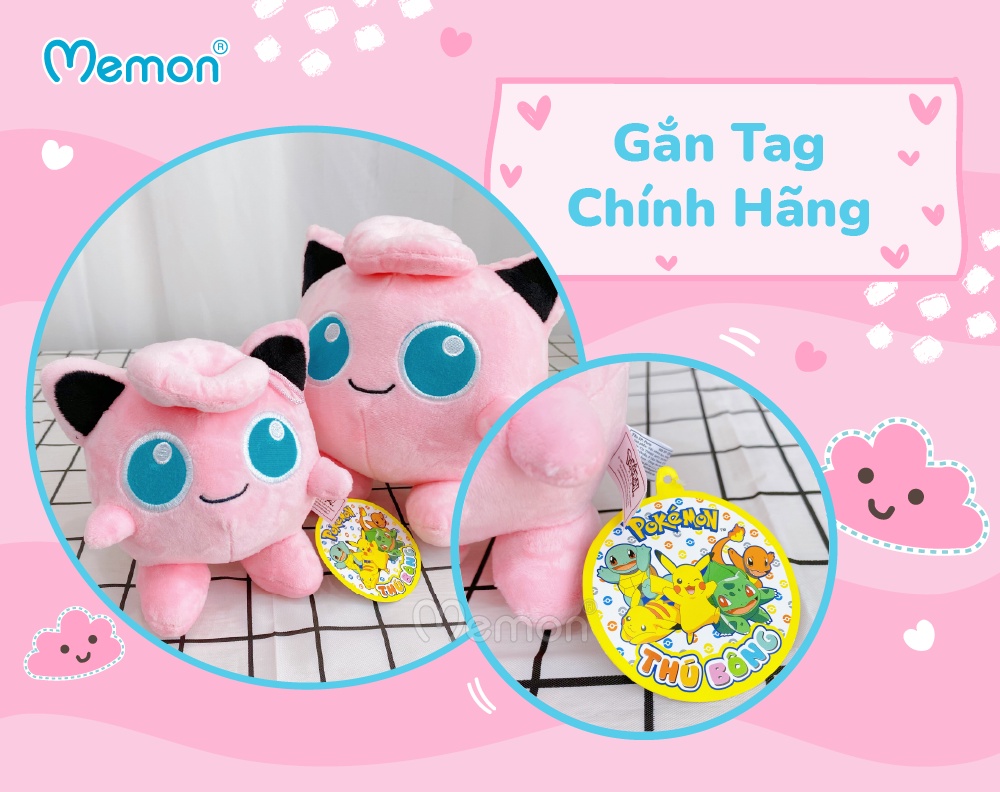 Gấu Bông Purin Hồng Pokemon Cấp Memon | Shopee Việt Nam