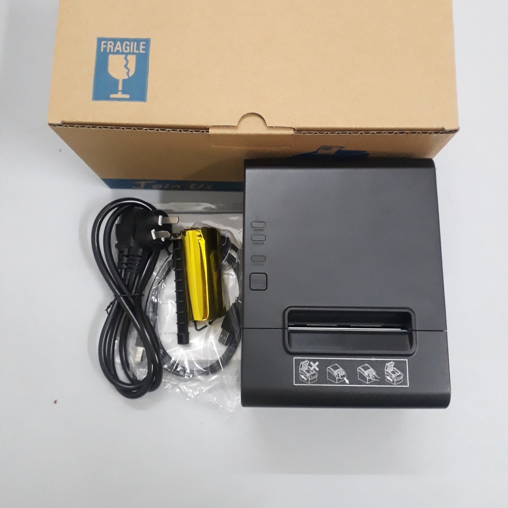 Máy in nhiệt hóa đơn từ điện thoại Xprinter XP 808 tốc độ 230mm/giây (USB+LAN) | Shopee Việt Nam