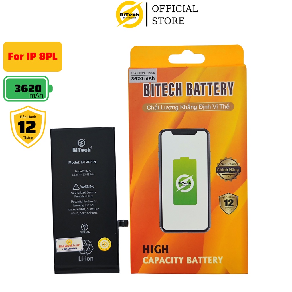 Pin Điện Thoại Dung Lượng Cao BITECH ( Tặng kèm bộ vít + seal dán pin ...