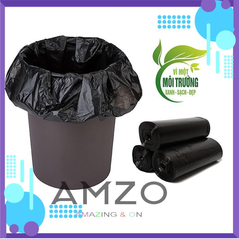 3 cuộn (1kg) túi đựng rác đen, bao rác tự phân hủy sinh học AMZO ...