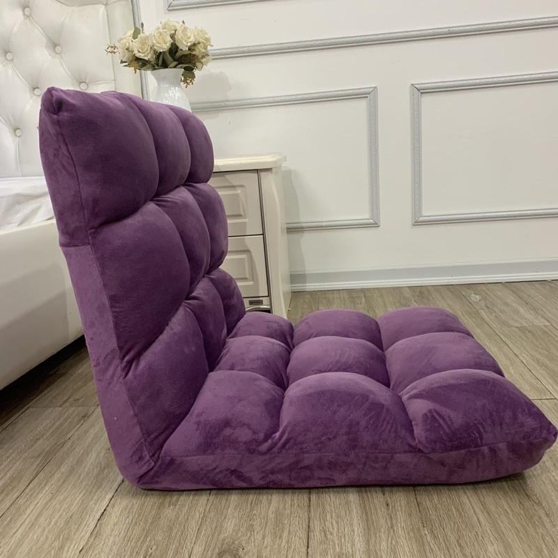 Ghế Bệt Dựa Lưng Ghế Tựa Lưng Tatami Kiểu Nhật điều Chỉnh 5 Cấp độ Dày 10cm Rất êm Nhung Cực