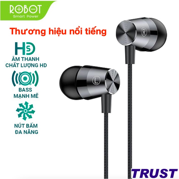 Tai Nghe Có Dây ROBOT RE101S - Jack cắm 3.5mm | Shopee Việt Nam