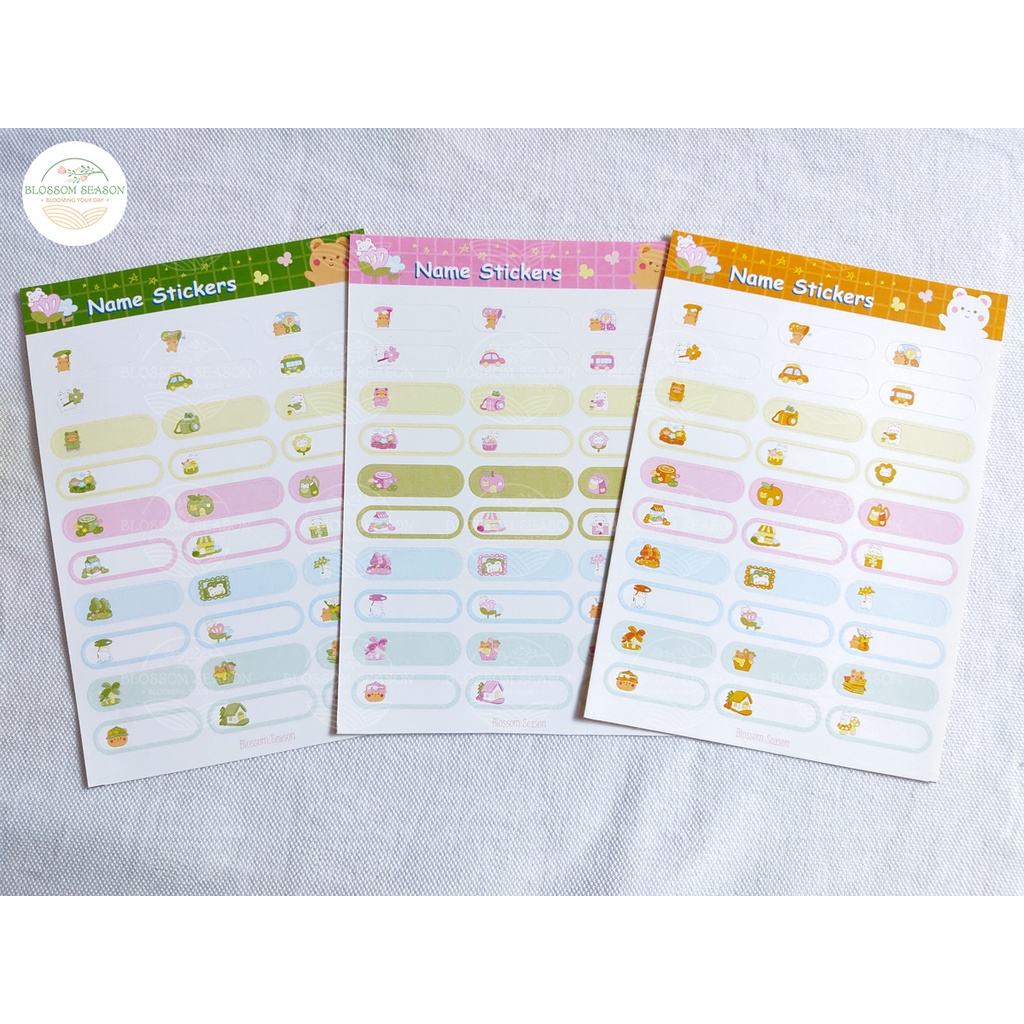 [STICKER] Nhãn dán tên mini Name stickers – Blossom Season | Shopee ...