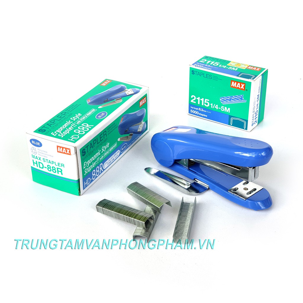 Bấm kim cong Max HD-88R Stapler, máy bấm kim dùng kim 2115 1/4-5M ...