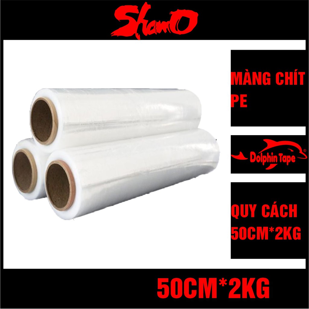 [2kg x 50cm] Màng chít PE – Chuyên dùng cuốn bọc hàng hóa – Dính và dai chắc – Rộng 50Cm x 2Kg ...