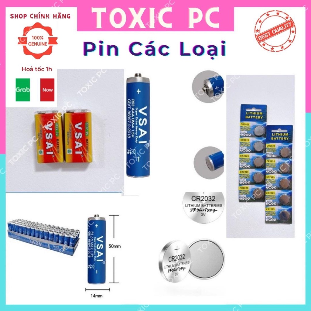 PIN CMOS, Pin 9V, Pin tiểu AA - nhí AAA cho các thiết bị điện tử, cmos ...