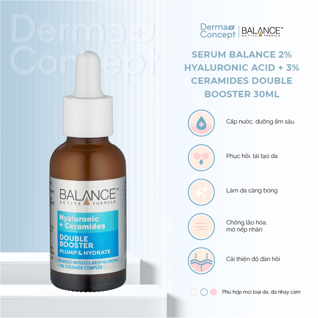 Serum cấp nước, làm dịu da Balance 2% Hyaluronic Acid + 3% Ceramides ...