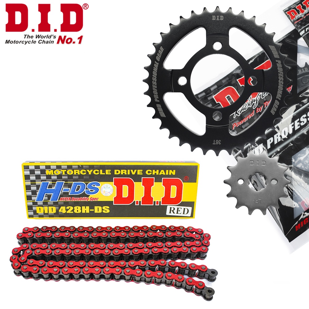 Nhông Sên Dĩa DID Dream, Wave alpha đời đầu sên Metalic Red 428HDS-122RB, 14T-36T (combo lẻ ...