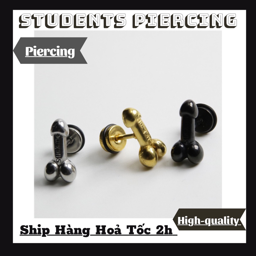 1 CHIẾC KHUYÊN TAI HÌNH CON CIU CÁ TÍNH - KHUYÊN THÉP KO GỈ | Shopee ...