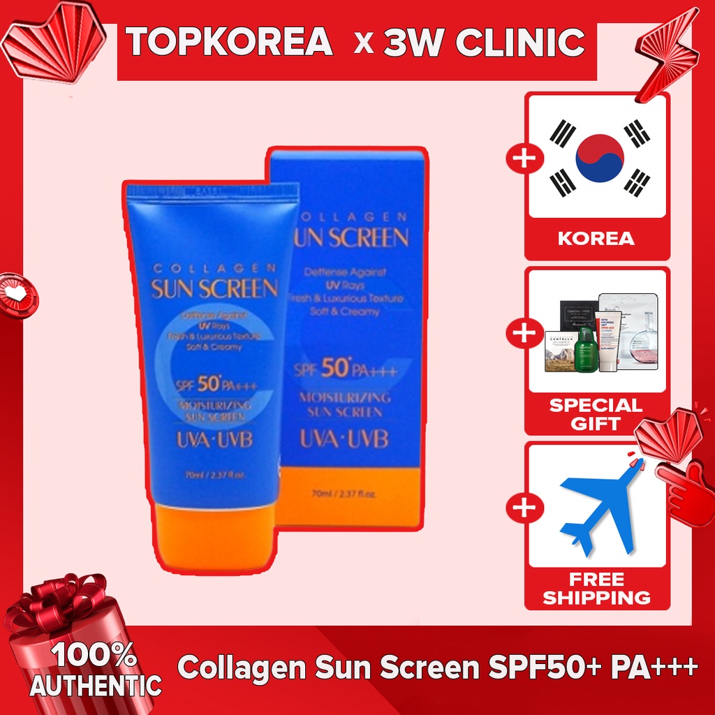 3W CLINIC Kem chống nắng CLINIC Collagen SPF50+ PA+++ 70ml / Giao hàng ...