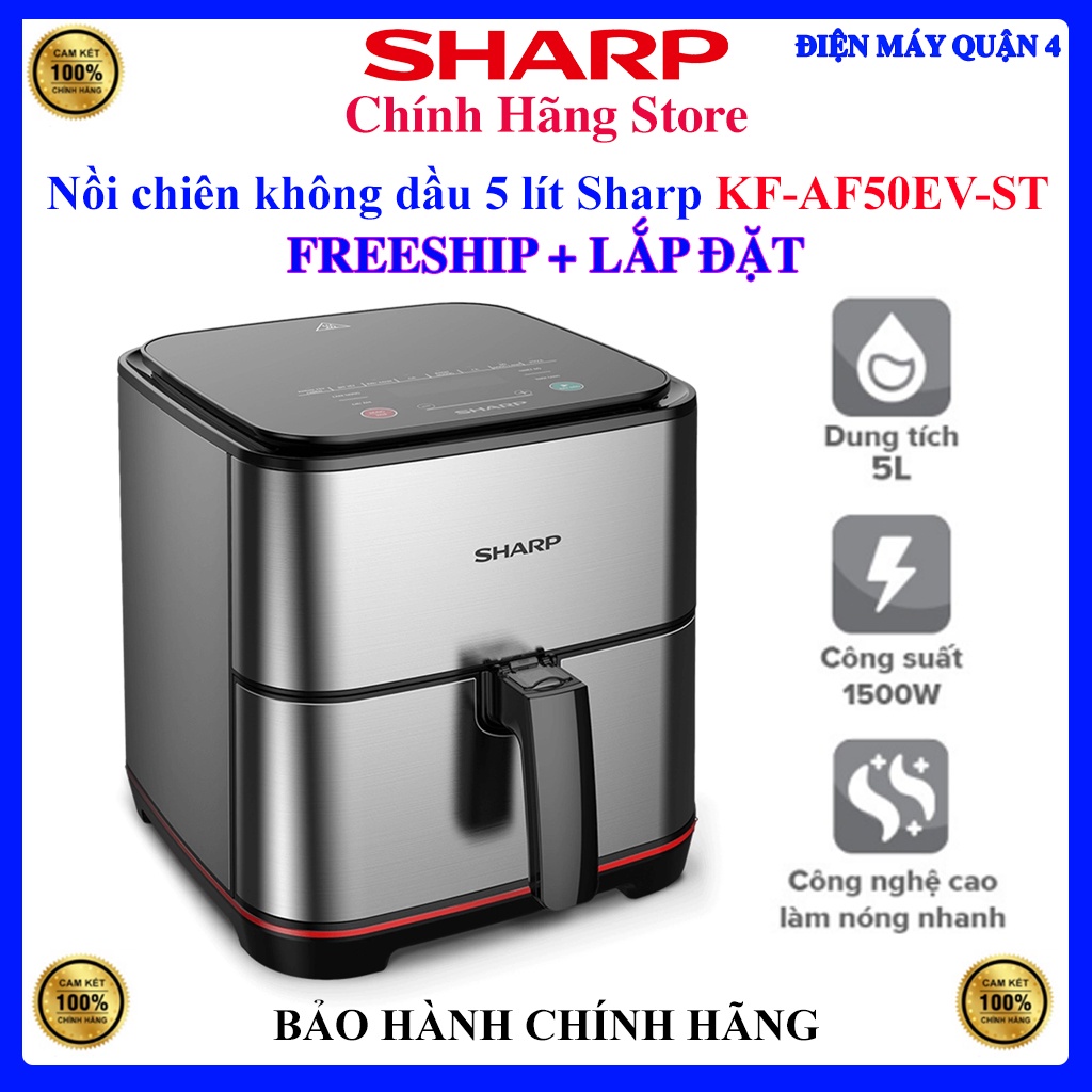 Nồi chiên không dầu 5 lít Sharp KF-AF50EV-ST | Shopee Việt Nam