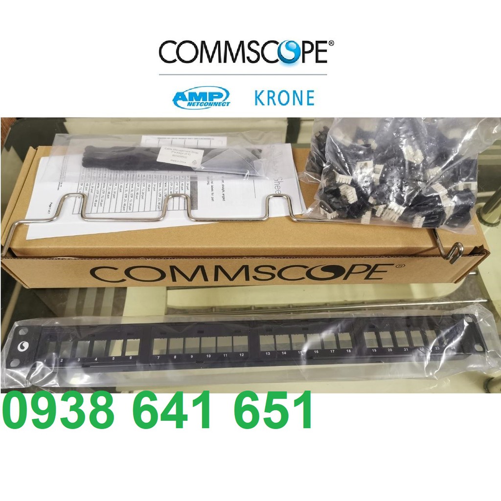 Patch panel cat6 24 port AMP (Commscope) 1375014-2 / CPP-UDDM-SL-1U-24 ...