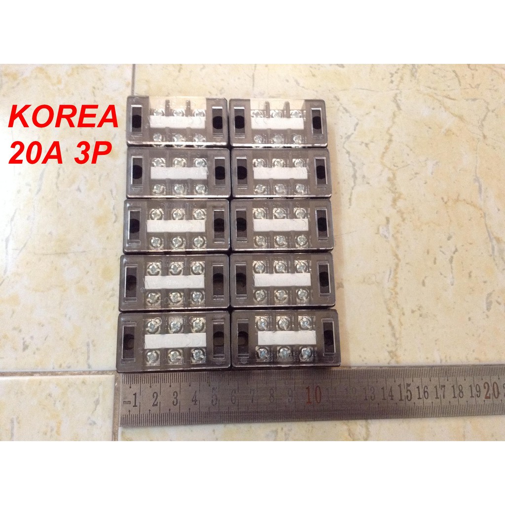 COMBO 8 THANH TERMINAL BLOCK SUNGHO KOREA 10A - 30A, từ 3P-10P chính ...