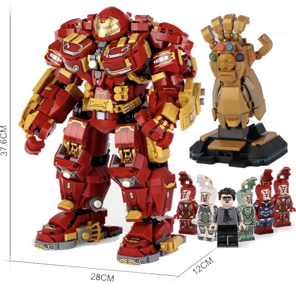 Lắp Ráp - Iron Hero LY 76066 Xếp hình Robot HulkBuster và găng tay vô ...