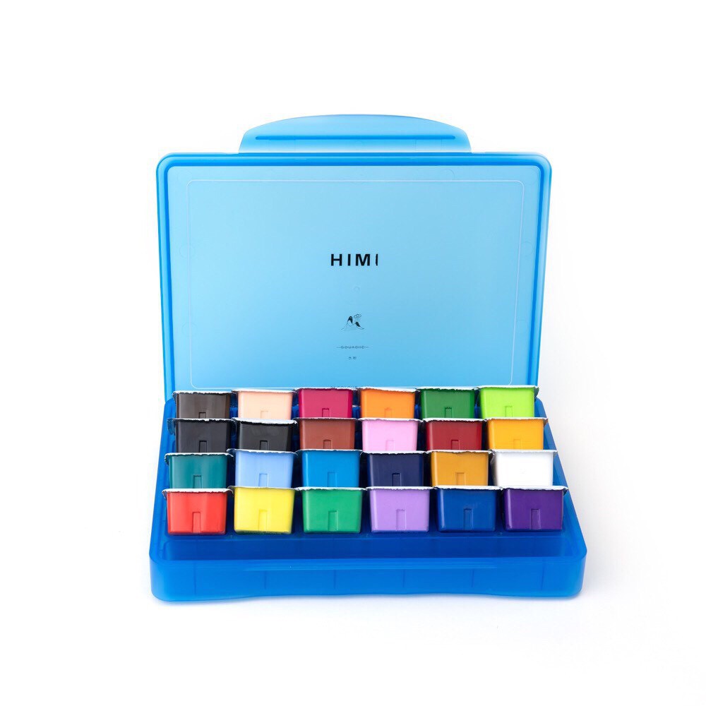 Màu Gouache HiMi Dạng Thạch Bộ 18/24 Màu (TẶNG GIẤY VẼ) | Shopee Việt Nam