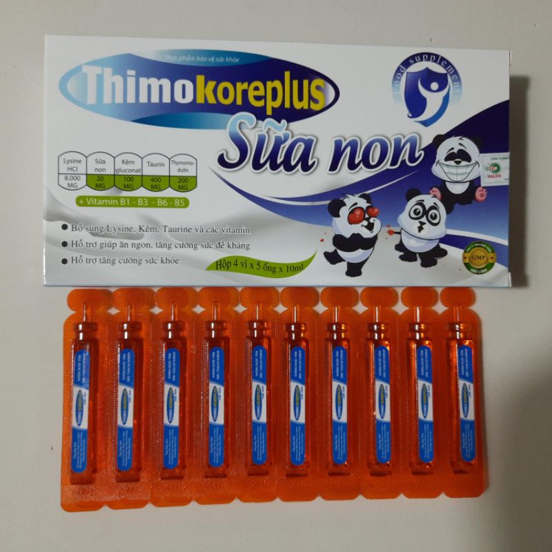 Siro tăng cường sức đề kháng THIMO KOREPLUS SỮA NON - Hộp 20 ống - giúp kích thích ăn ngon,tăng ...