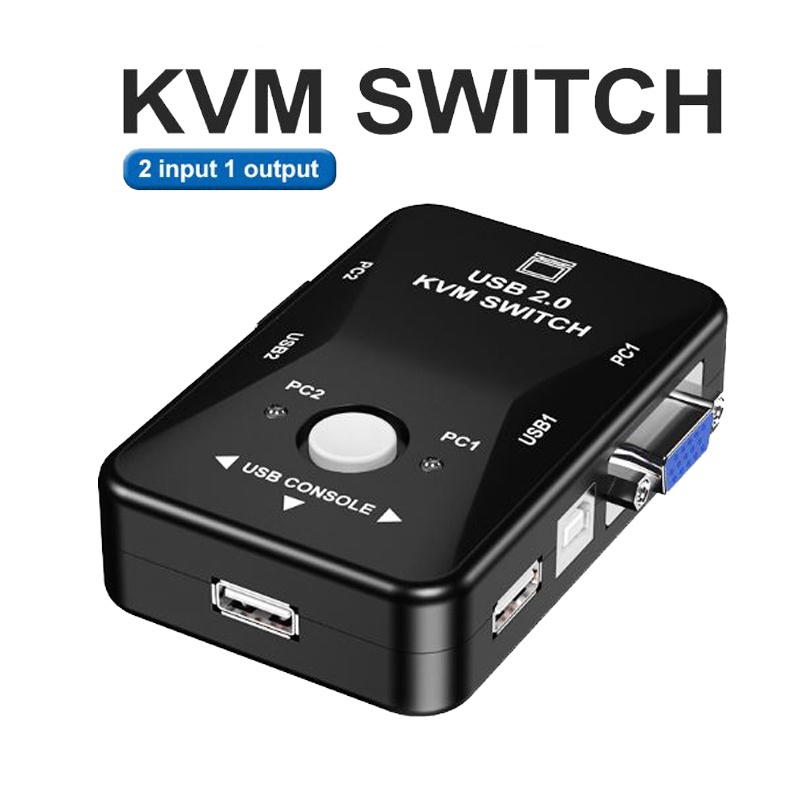 Bộ Chia 2 CổNg Usb 2.0 VGA KVM Cho BàN PhíM / ChuộT / MàN HìNh / VGA | Shopee Việt Nam