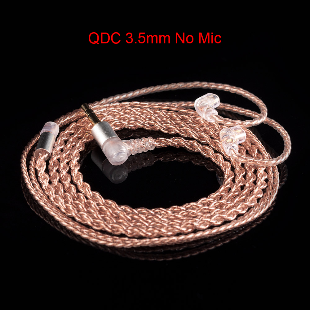 Cáp nâng cấp tai nghe FAAEAL KBEAR 4N 4 lõi đồng HiFi thay thế dây có đầu nối MMCX/2Pin/QDC/TFZ ...