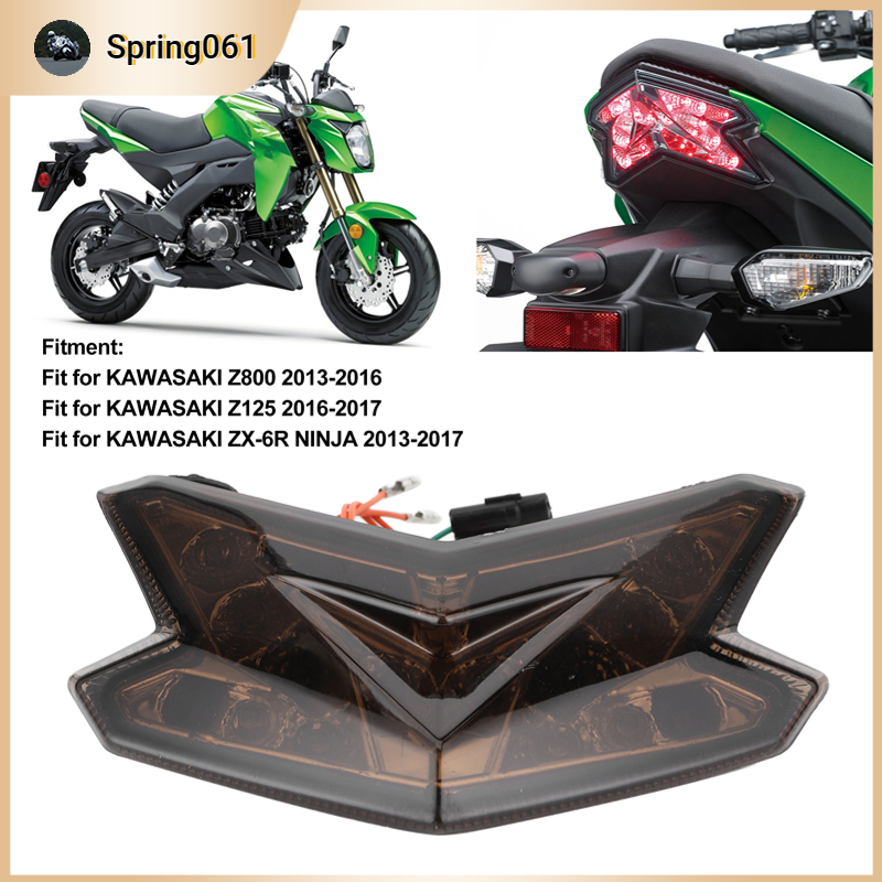 Đèn hậu được lắp ráp 13-17 Kawasaki Z800 Z125 ZX-6R NINJA xe máy được sửa đổi 【Spring061 ...