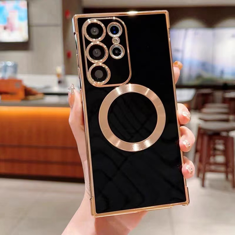 Ốp Từ Tính Cho Samsung Galaxy S25 Ultra S24 S23 Ultra S22 PLUS S21 S23 FE Sạc Không Dây Màu Tím ...