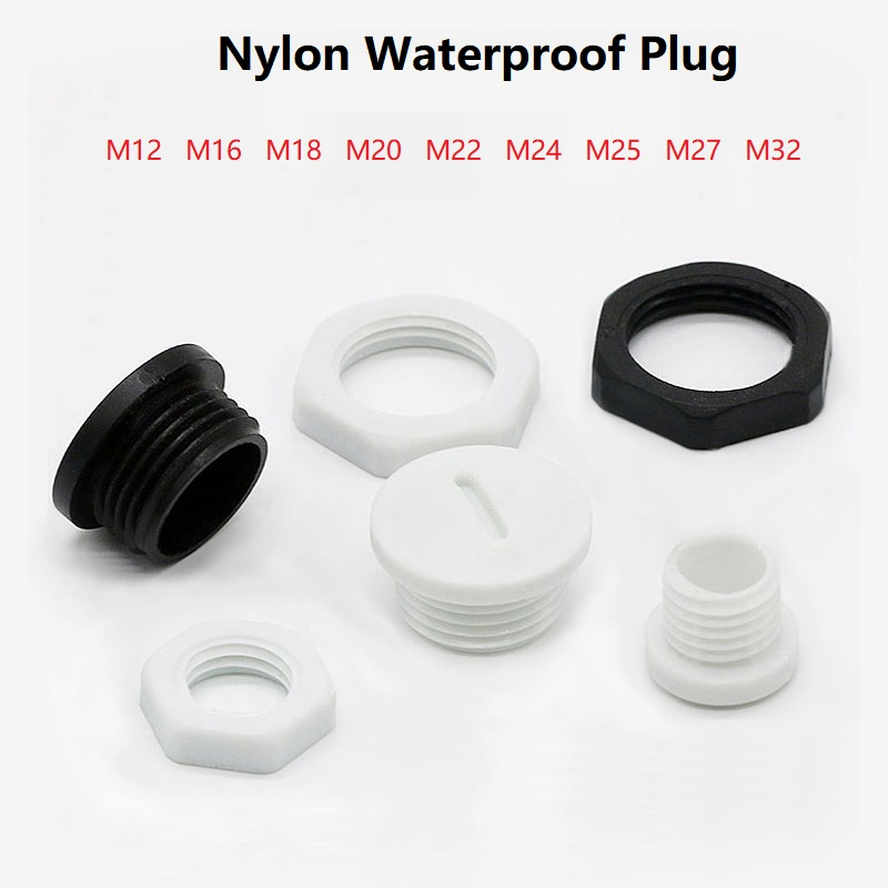 20/10Pcs Nylon Waterproof Plug With Nut Plastic Head Plugging Piece ...
