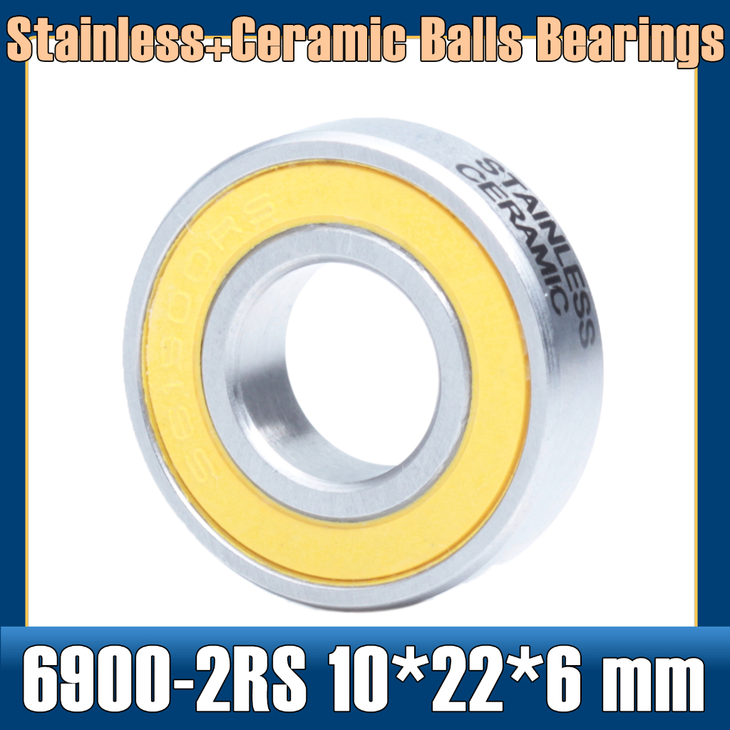 Vòng bi không gỉ 6900-2RS 10 * 22 * 6 mm (1 PC) ABEC-5 6900 RS Hub xe ...