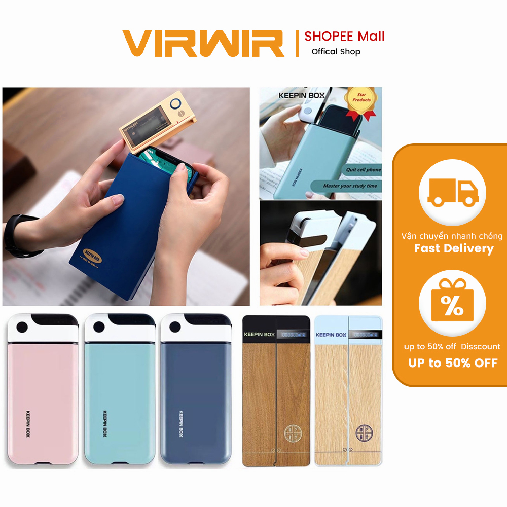 Hộp cách ly điện thoại VIRWIR tự khóa hẹn giờ thông minh thích hợp cho ...