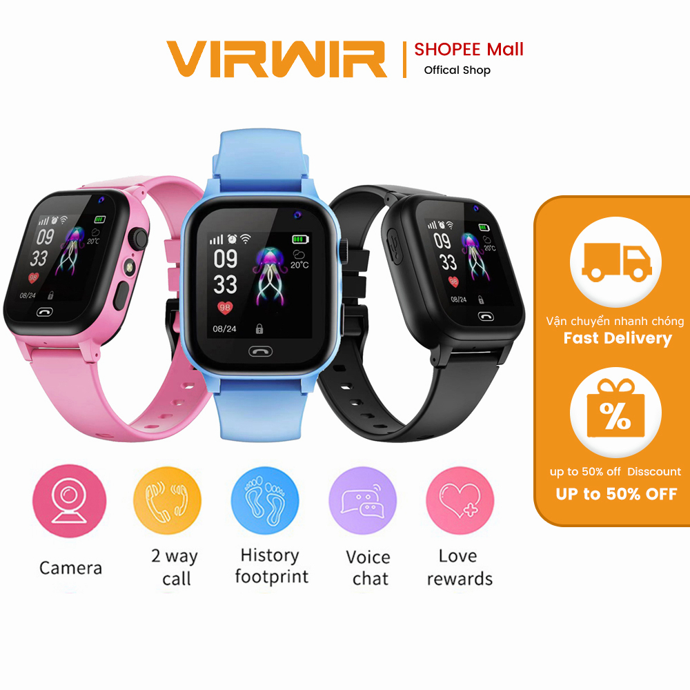 VIRWIR Đồng hồ thông minh định vị GPS LBS chống lạc màn hình cảm ứng ...
