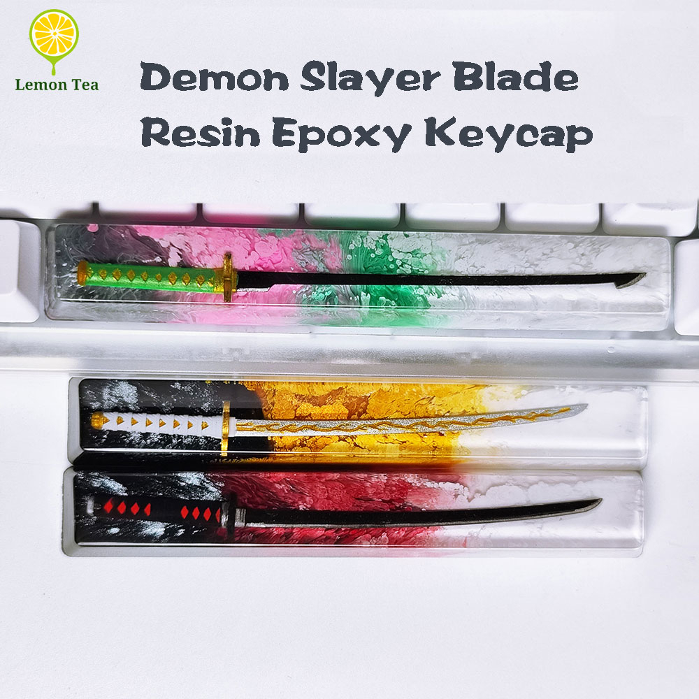 [In stock] Mechanical Keyboard 6.25u Space bar Demon Slayer Blade Resin ...