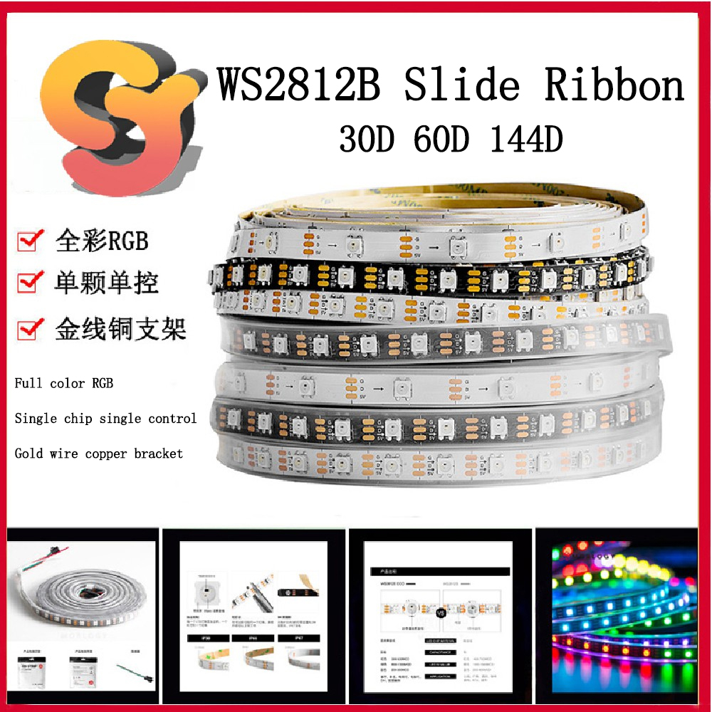 Thanh Đèn LED 144 RGB Phantom WS2812 Điện Áp Thấp 5V 5050 Vá 30 Đèn 60 ...