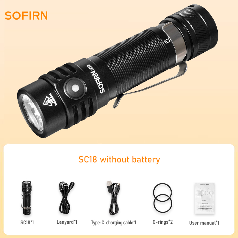 Đèn Pin Sofirn SC18 USB Type C Siêu Sáng 20W SST-40 LED 1800 lumens ...