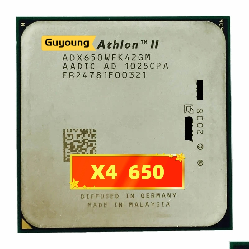 YZX Athlon II X4 650 X 650 3.2 GHz Bộ xử lý CPU Quad-Core Quad-Thread ...
