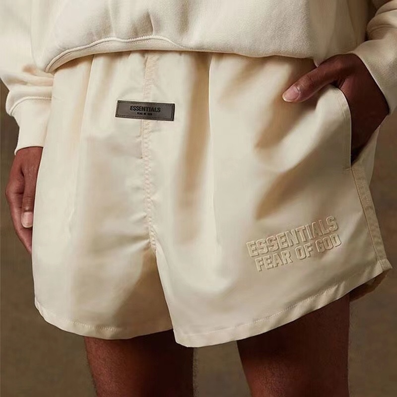 FOG FEAR OF GOD ESSENTIALS Season 8 Double Track High Street Loose Flocking Print Drawstring ...