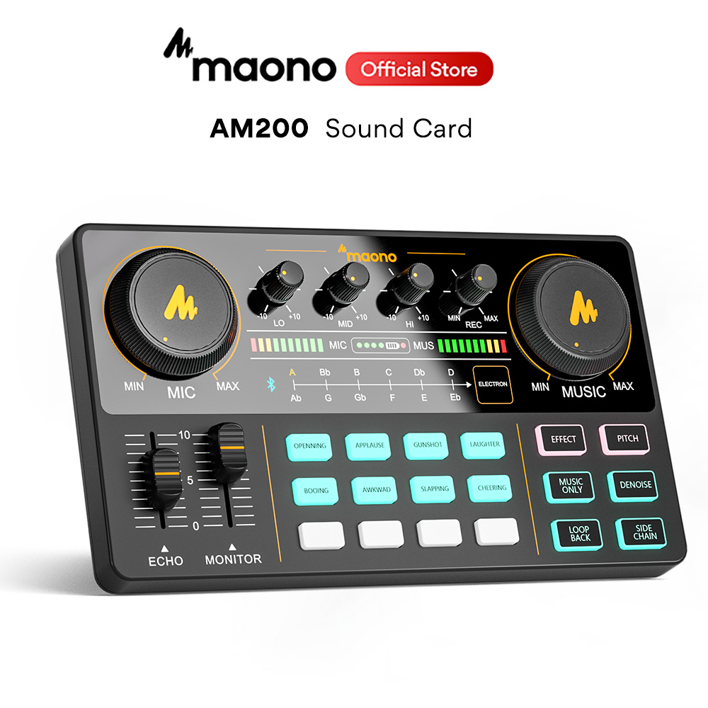 MAONO AU-AM200 Bluetooth Live Streaming Sound Card Professional cho ...
