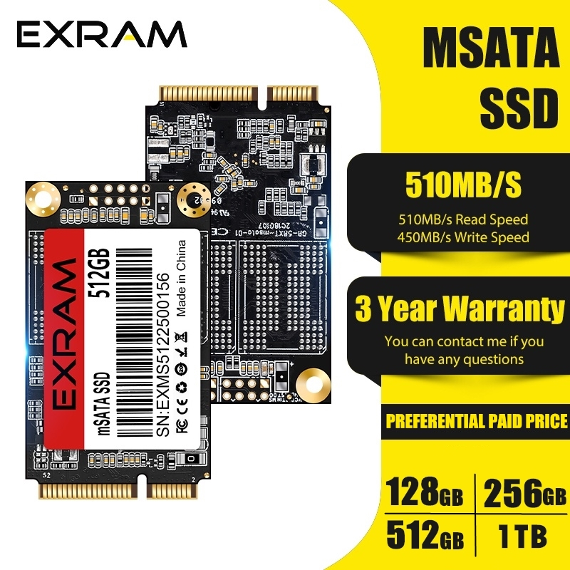 Ổ Cứng SSD mSATA 128GB 256GB 512GB 1TB 510MB / s Cho Máy Tính | Shopee Việt Nam