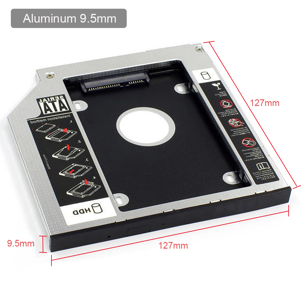 Hdd Caddy 9.5mm Nhôm Optibay SATA 3.0 Ổ Đĩa Cứng Hộp Nhựa Vỏ DVD ...