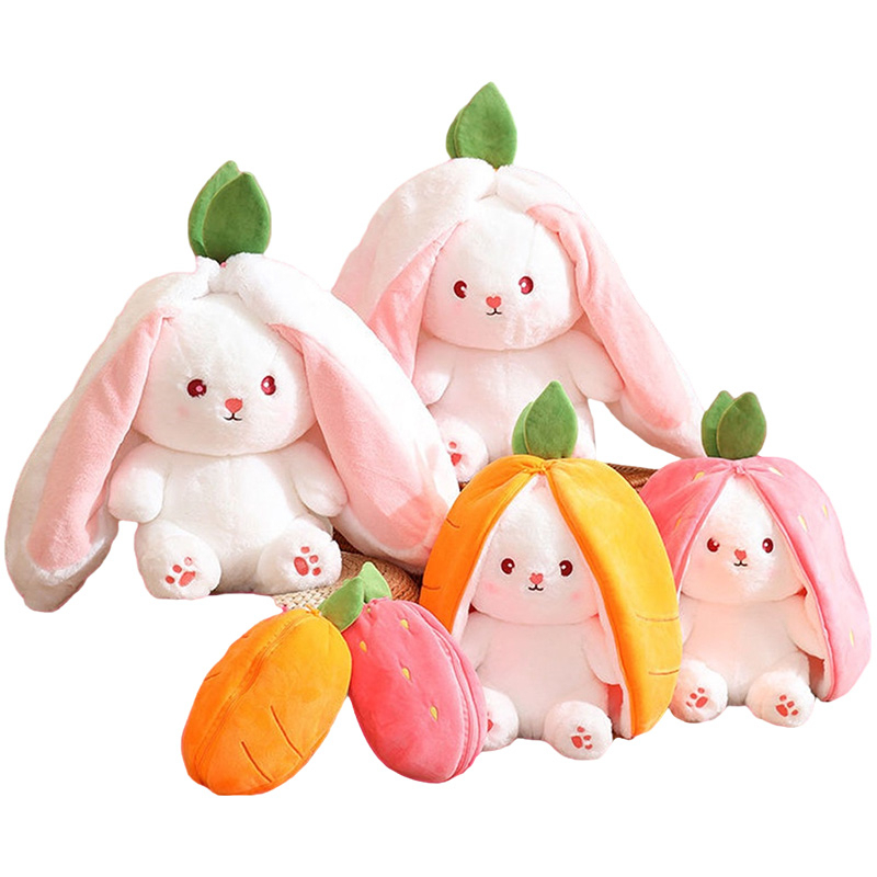 Gamma Baby-Reversible Bunny Strawberry Plush Stuffed Animal, Strawberry ...