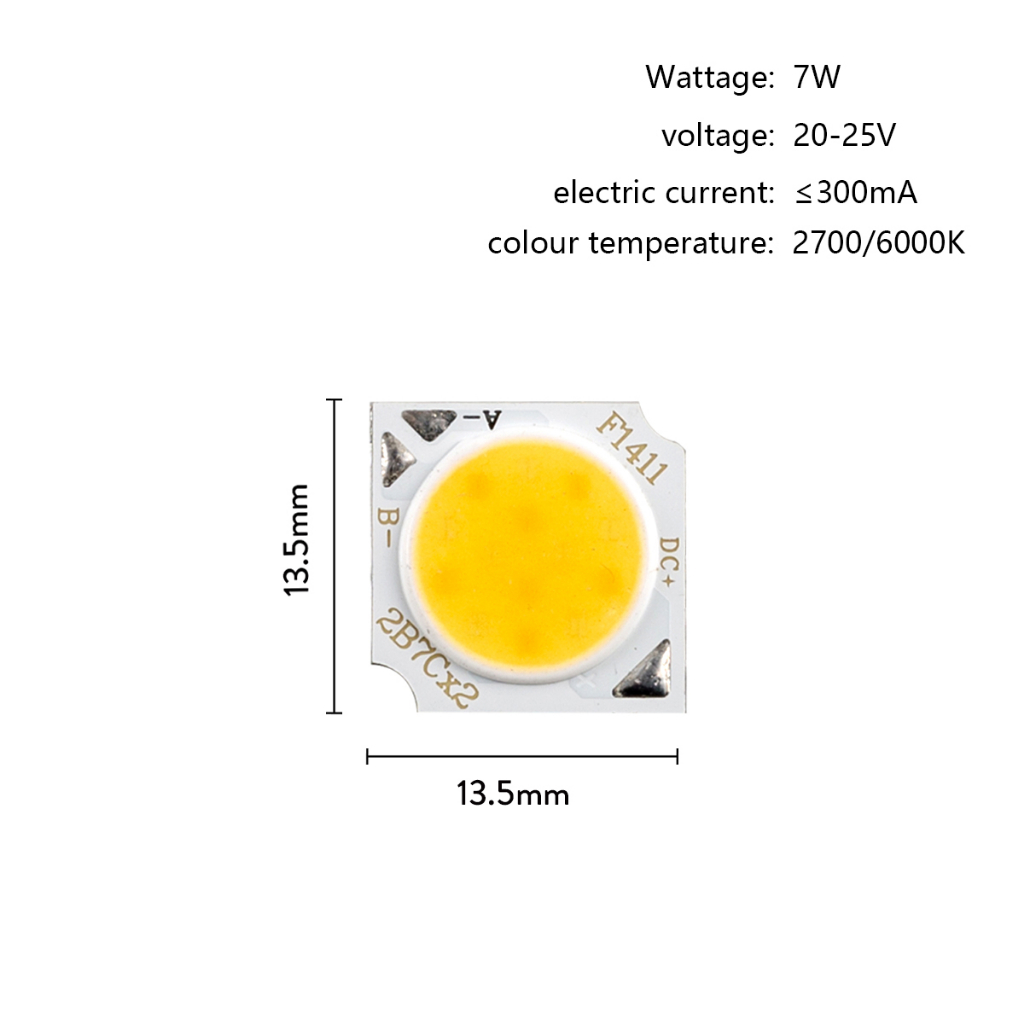2 Chiếc LED Dual Color COB Chip 15V 36V 54V 72V 90V Trắng Ấm Mát 5W 7W ...