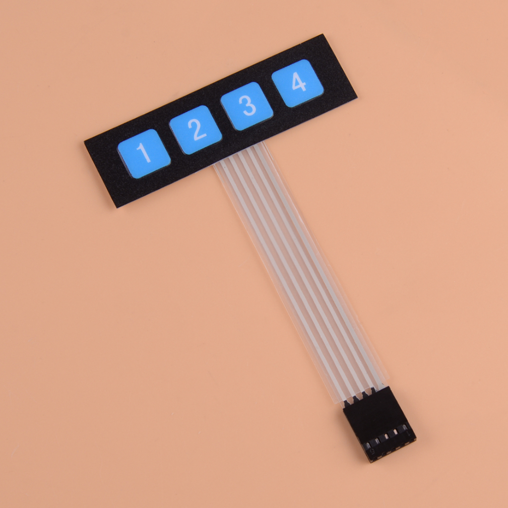 1x4 Matrix Array 4 phím Bàn phím chuyển đổi màng 5 chân Phù hợp cho ...