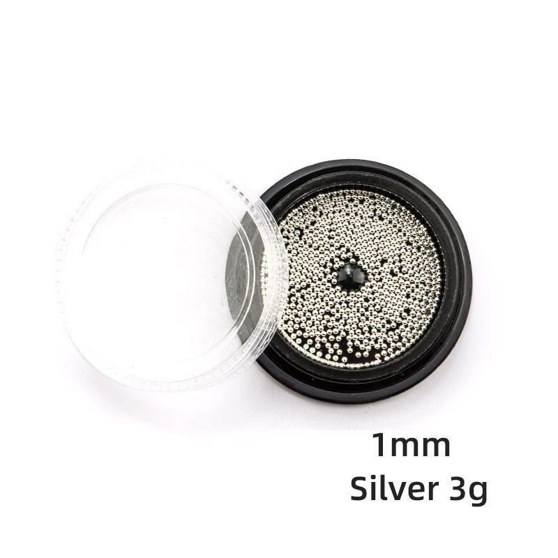 Hộp 6 ngăn hạt kim loại ROU BAO mini màu vàng / bạc nhỏ dùng trang trí ...