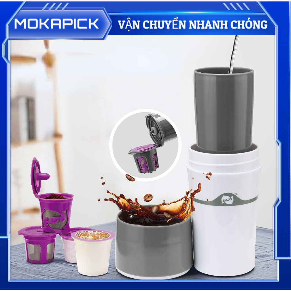 Máy pha cà phê mini, máy pha cafe mini 450ml nhỏ giọt di động Mokapick ...