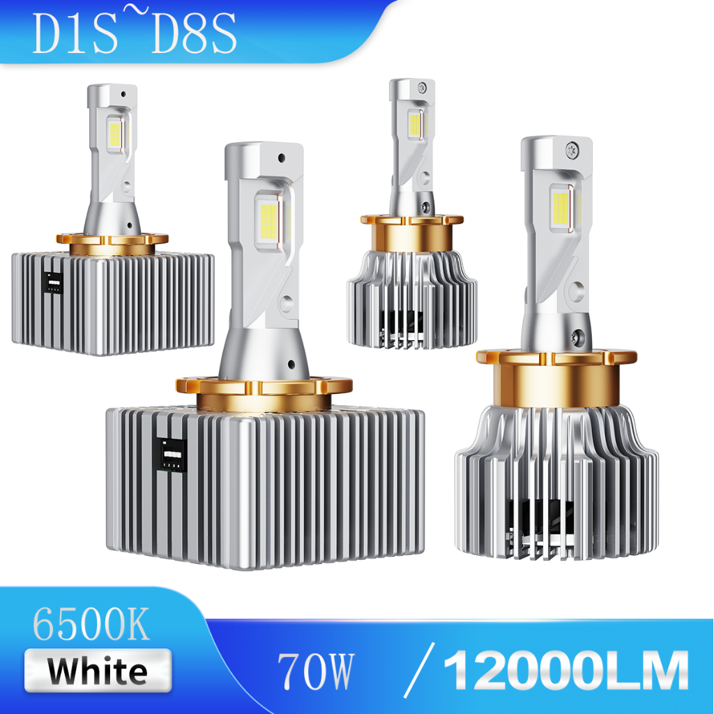 Bộ 2 bóng đèn pha LED NOVSIGHT D1S D2S D3S D4S D5S D8S 12000LM 6500K 70W chuyên dụng cho xe hơi ...