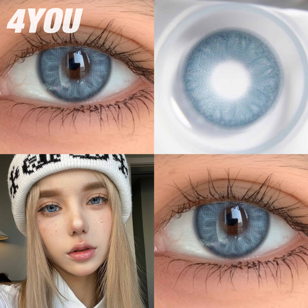 Set 2 Thấu Kính 4Youth [cod & doll] 14.2mm Màu Xanh Dương Tự Nhiên Dùng ...