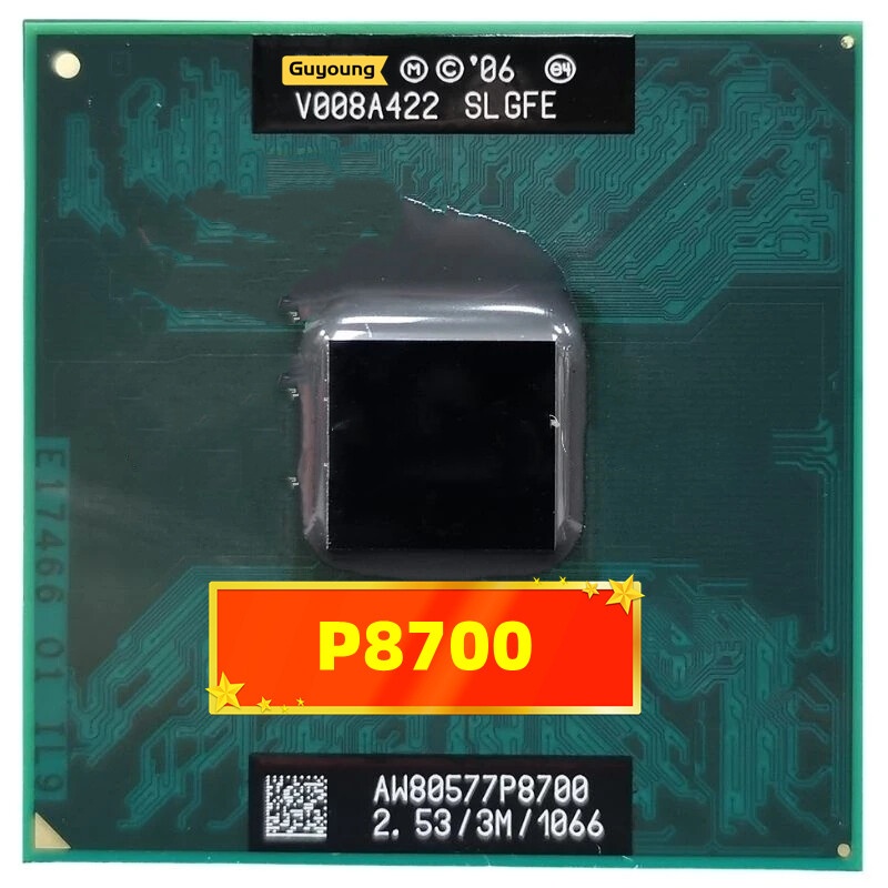 Bộ Xử Lý Máy Tính Xách Tay YZX Core 2 Duo P8700 SLGFE CPU 2.5GHz 3M 25W Ổ Cắm Kép 478 PGA ...