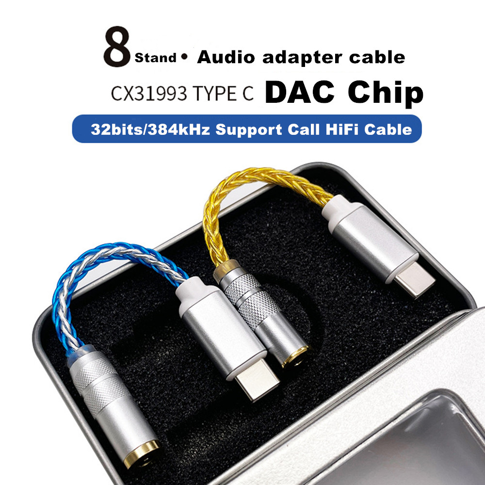 Conexant CX31993 USB Loại C DAC Tai Nghe Amp 2.5 / 3.5 / 4.4mm Cho Android Giải Mã Âm Thanh Cáp ...