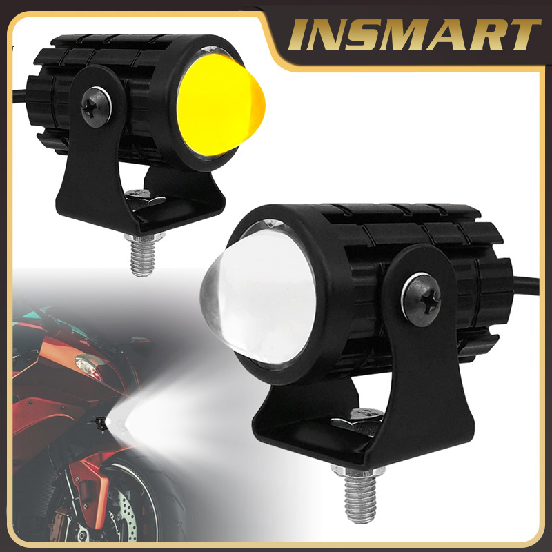2pcs 60w Mini Driving Led Lights Motorcycle Headlight 2 Color Car Dual