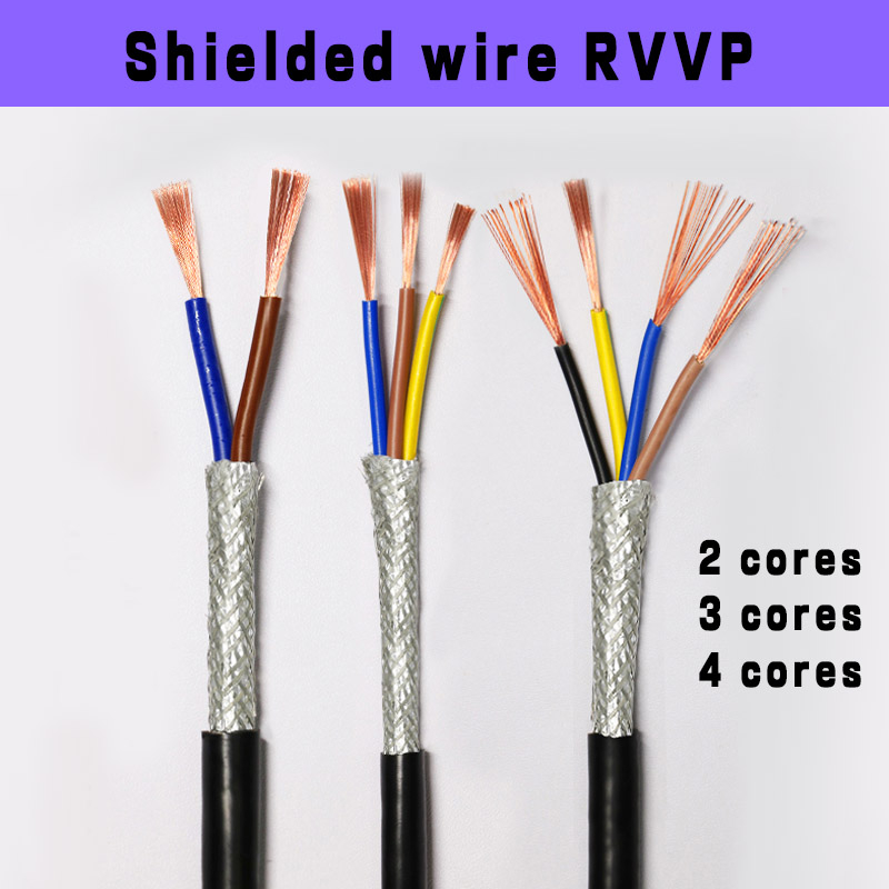 Dây bảo vệ đồng nguyên chất RVVP2 lõi 3 lõi 4 lõi 22 20 18 17 15 AWG/0,2 0,5 0,75 1,5 Cáp tín ...