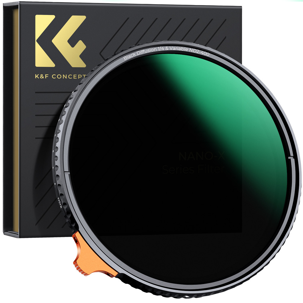 K & F Concept Black Difffusion Mist 1 / 4 & Variable ND2-400 (1-9 Stops ...