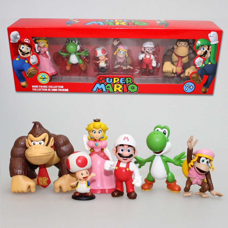 Bộ 6 Mô Hình Nhân Vật Game Super Mario 3-7cm | Shopee Việt Nam